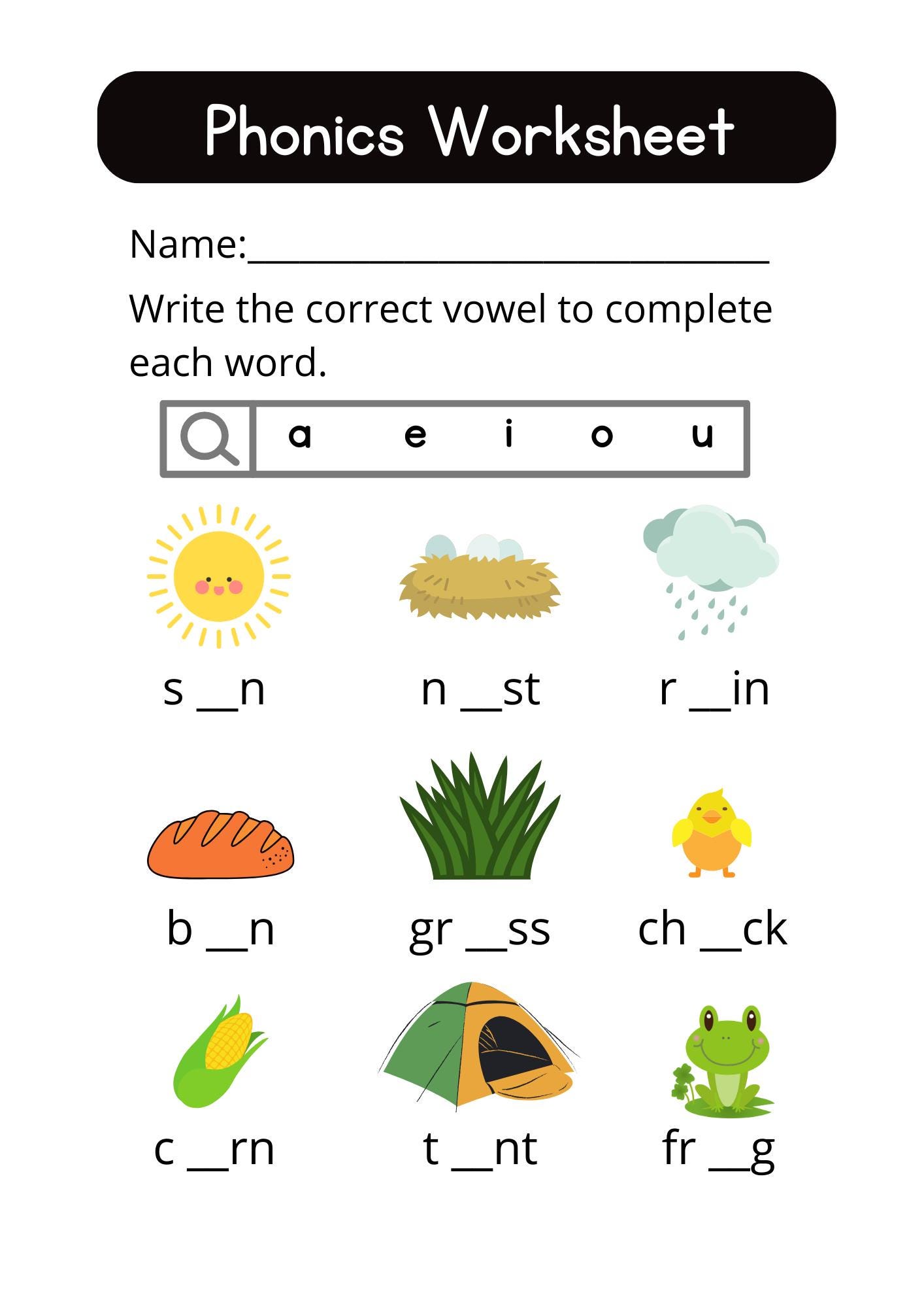 Phonics Worksheet, Phonics Flashcards, Set 1, Set 2, Set 3, Phonics ...