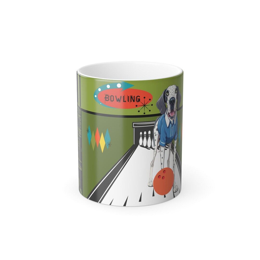 Great Dane Bowling Mug - Changes Color, Reveals Design Slowly! Retro ...