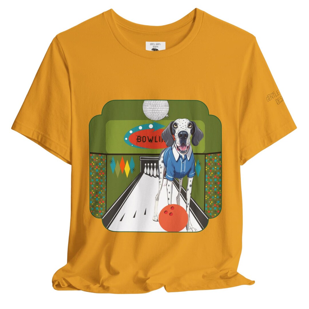 Great Dane Bowling (retro and MCM Vibes) - Unisex Tee - Etsy