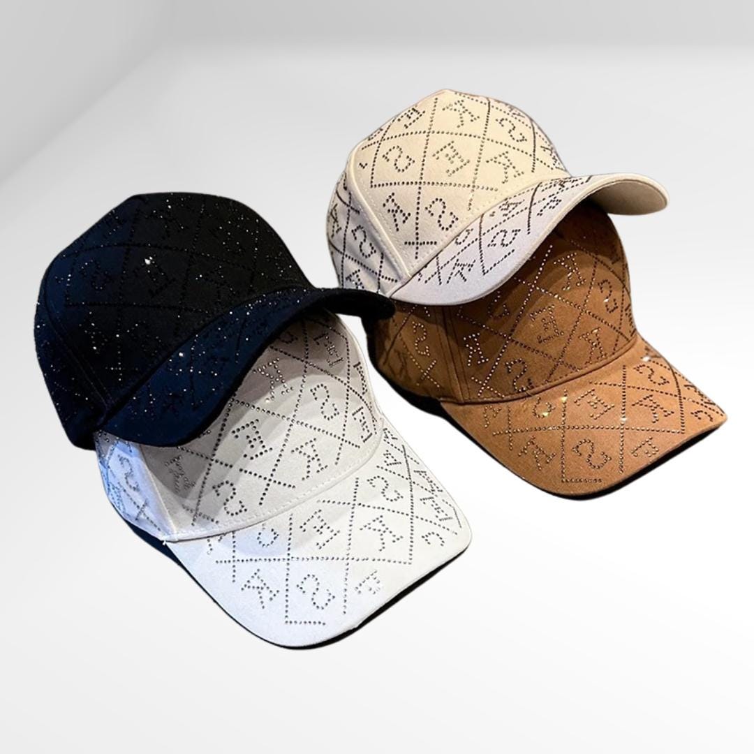 Rhinestone Alphabet Baseball Cap | Summer Streetwear Sparkle Cap - Etsy