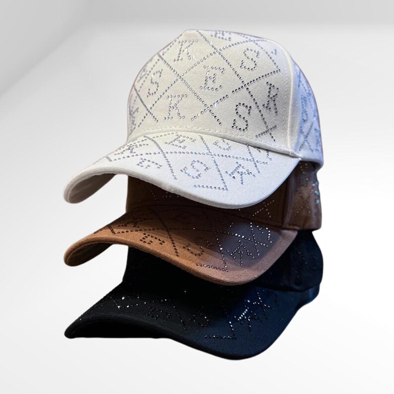 Rhinestone Alphabet Baseball Cap | Summer Streetwear Sparkle Cap - Etsy