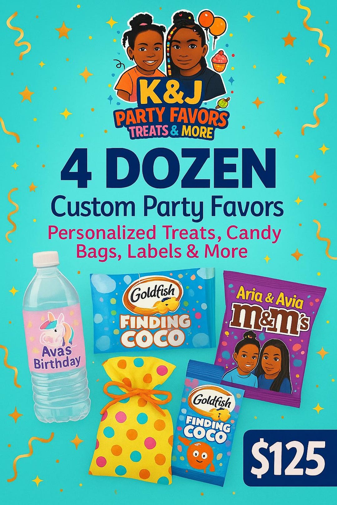 4 Dozen Custom Party Favor Package _ - Etsy