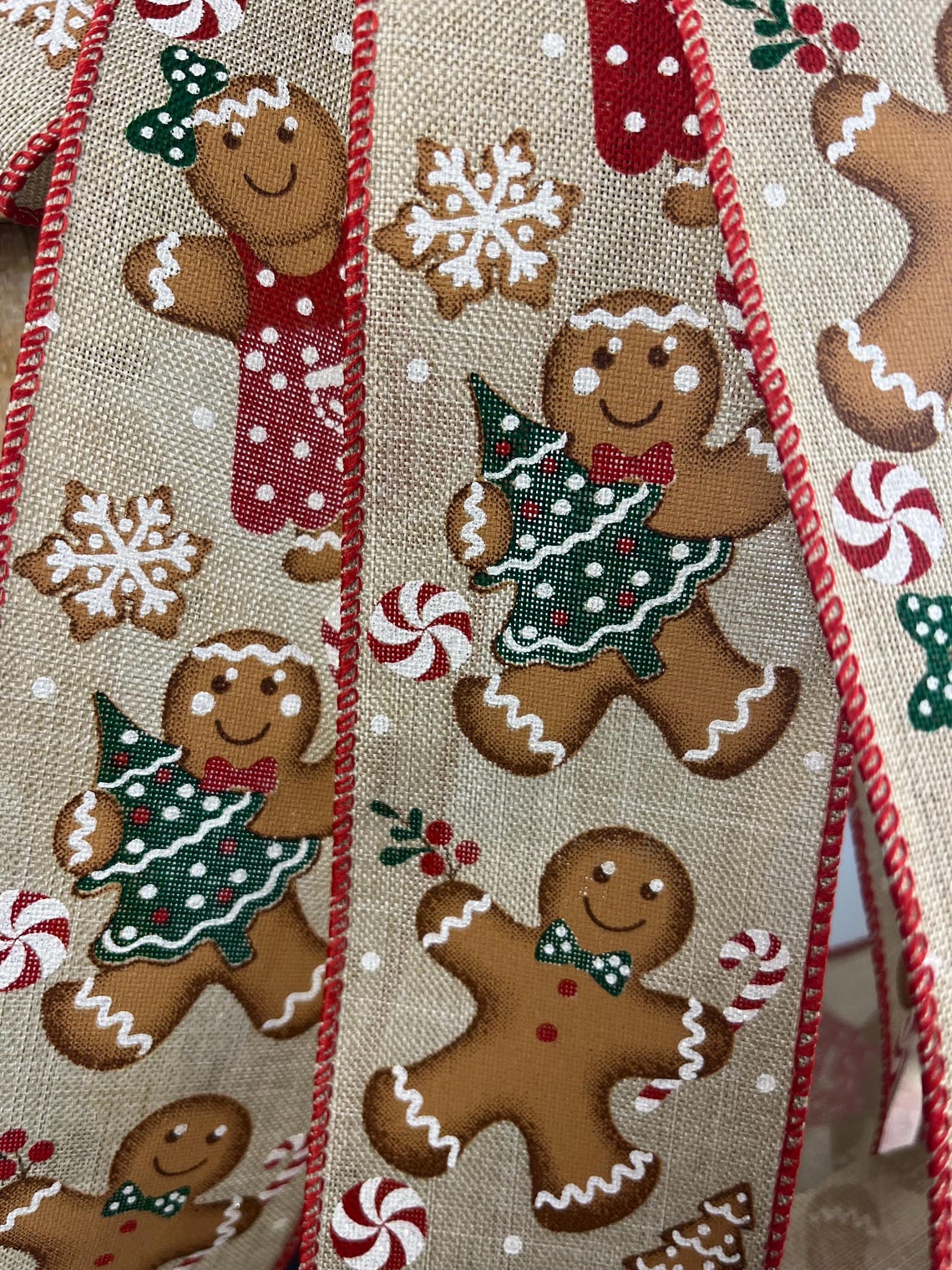 Frosted Gingerbread Children Bow - Etsy