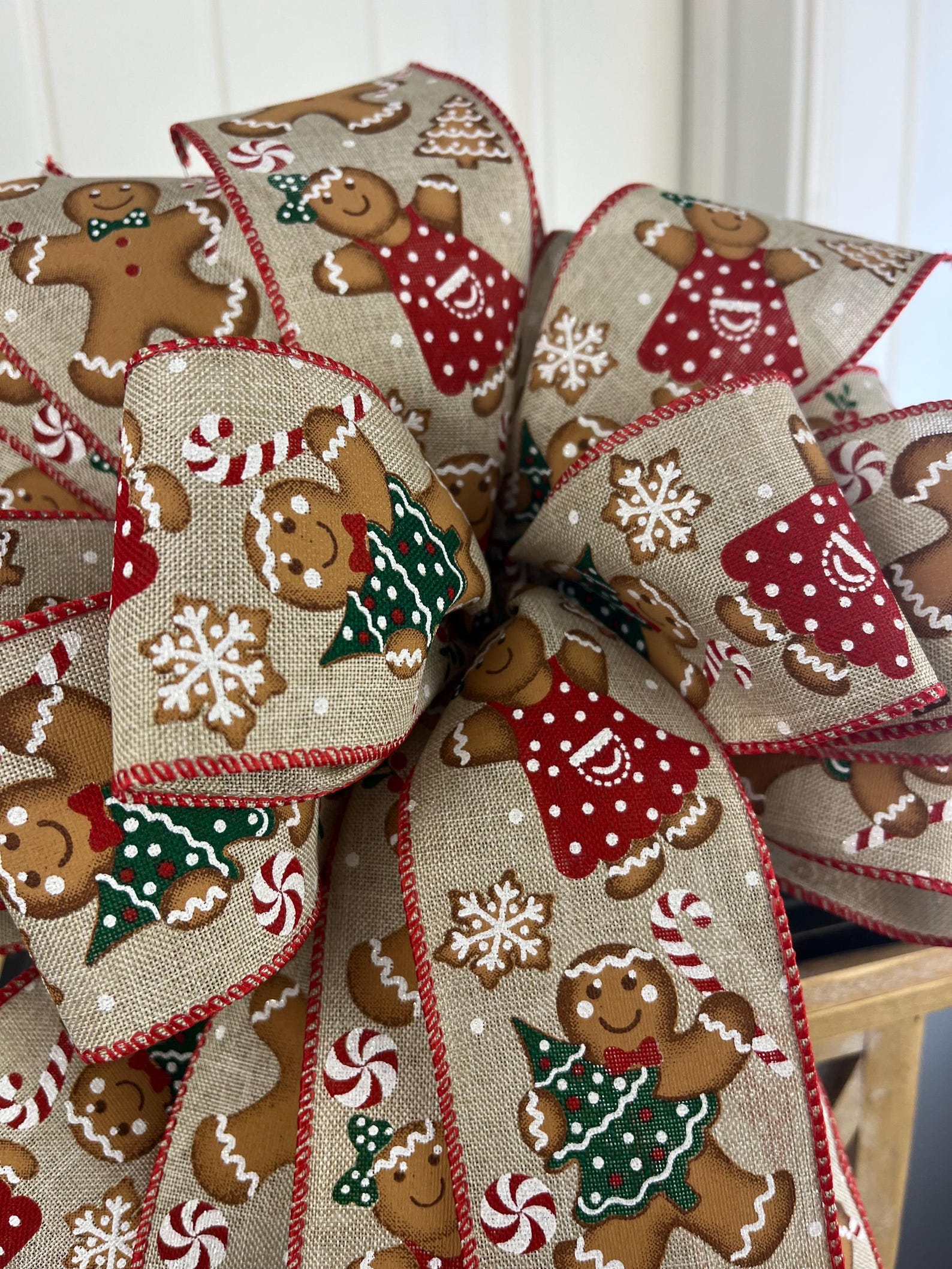 Frosted Gingerbread Children Bow - Etsy