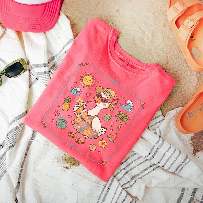 Comfort Colors® Summer Goose Shirt, Beach Goose Tee, Funny Vacation ...