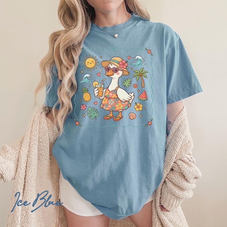 Comfort Colors® Summer Goose Shirt, Beach Goose Tee, Funny Vacation ...
