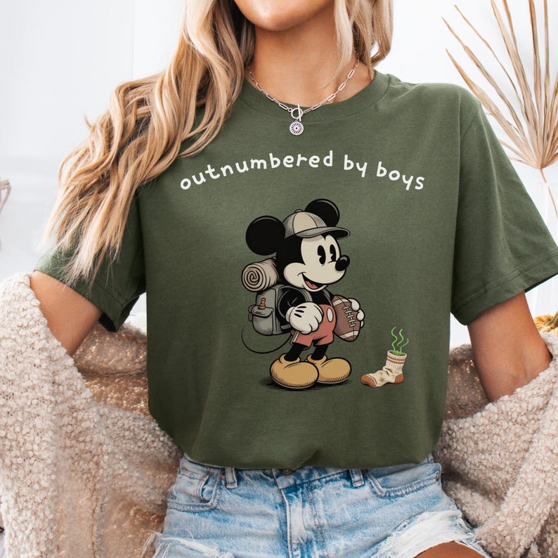 Bella Canvas Funny Mom of Boys Mickey Mouse Toddler Youth Shirt, Boy ...
