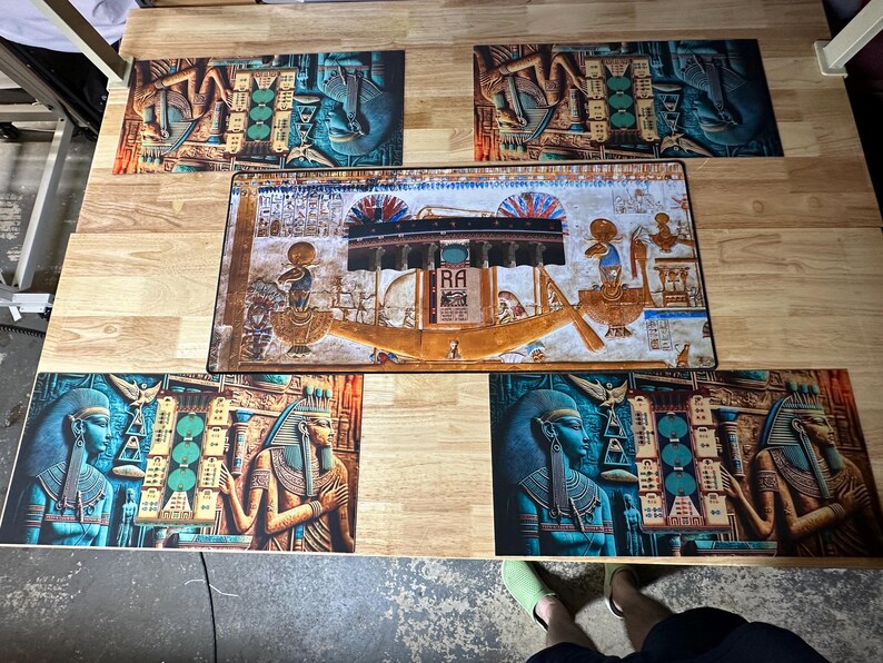 Unofficial RA Egyptian Board Game Neoprene Play Mat Set: Water ...