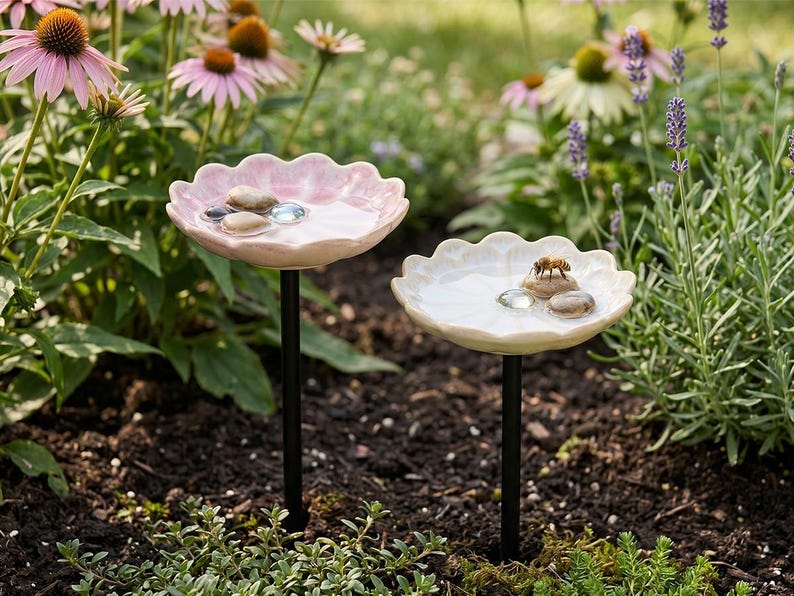 Ceramic Bee Waterer, Pollinator Water Station for Bees & Butterflies ...