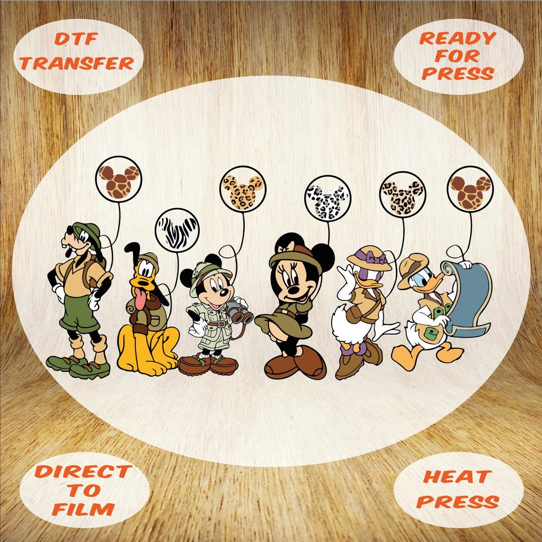 Disney Safari Crew DTF Transfer, Jungle Explorer Heat Press - Etsy