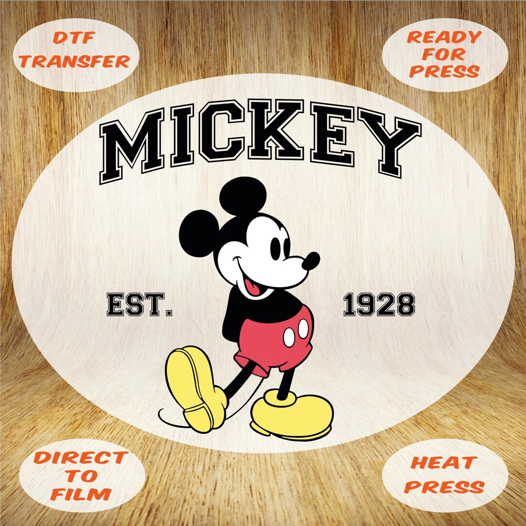 Retro Mickey Mouse Heat Transfer: Vintage Style Iron-on - Etsy