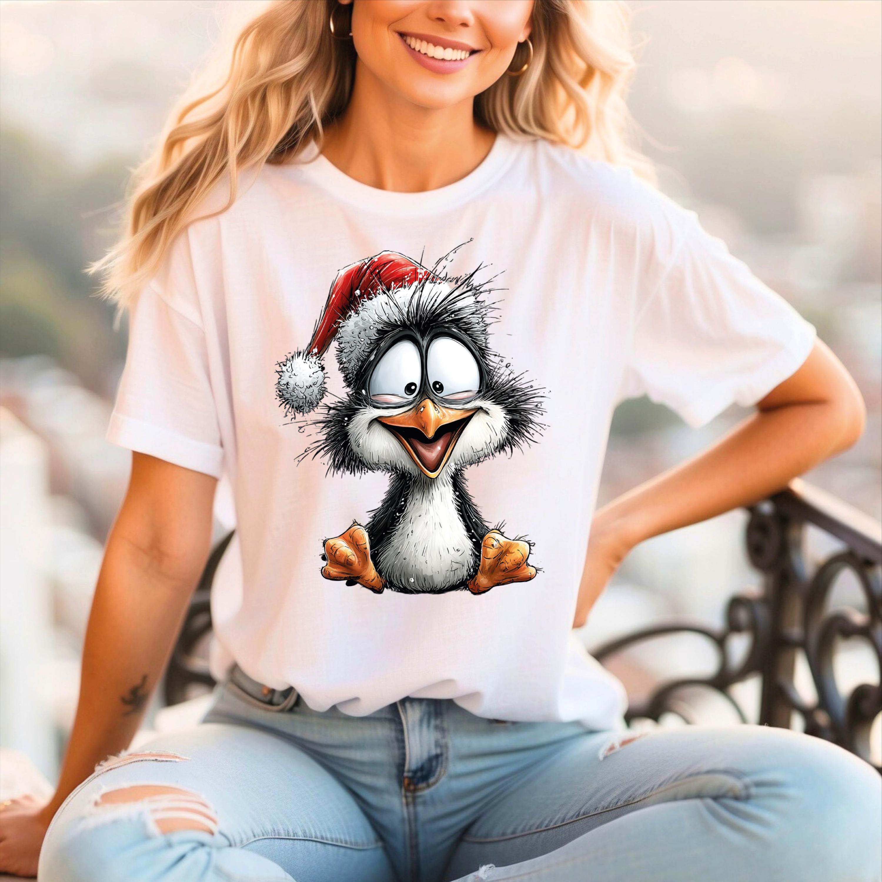 Christmas Penguin DTF Transfer: Funny Xmas Heat Press-holiday Shirts ...