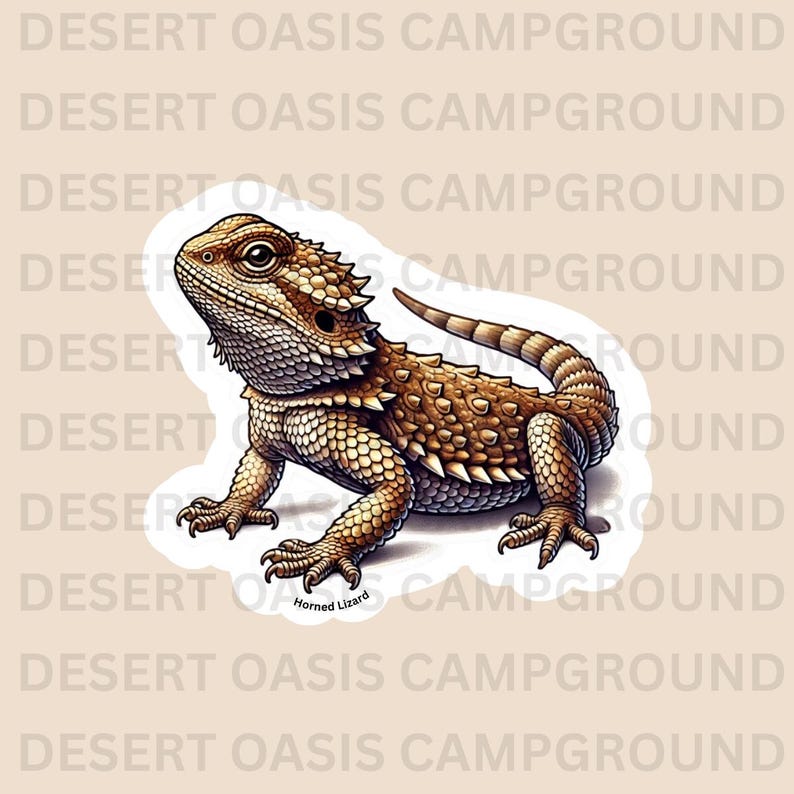 Horned Lizard - Sonoran Desert Sticker - Etsy