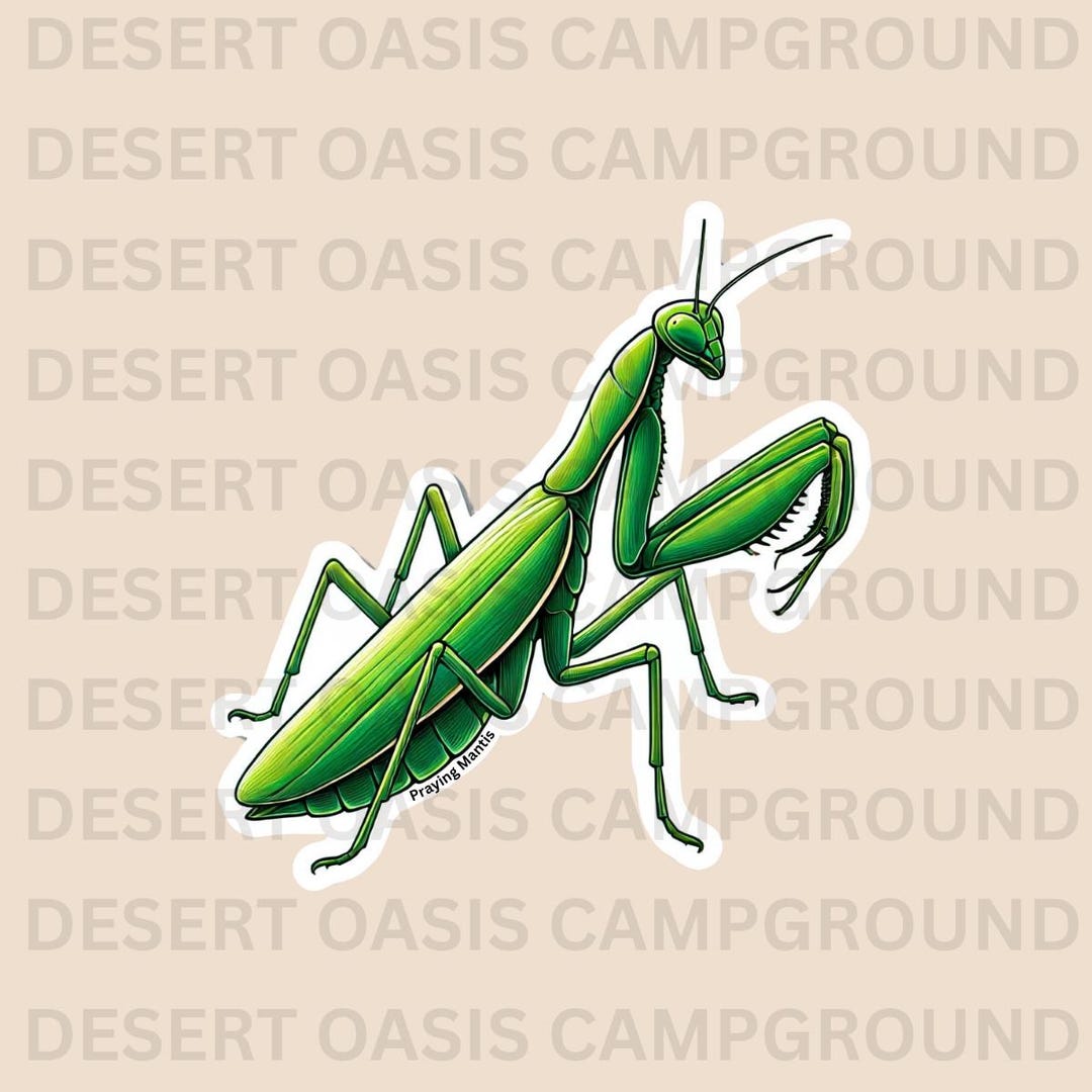 Praying Mantis 3 - Sonoran Desert Sticker - Etsy