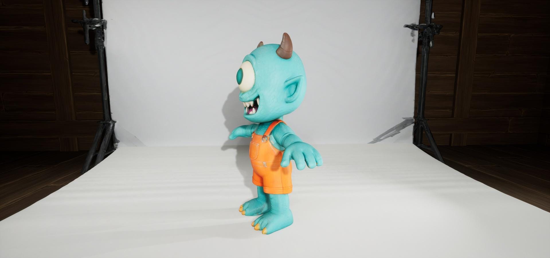 3D Model - Cyclops Monster Male Cartoon Character - Ready to Rig - .FBX ...