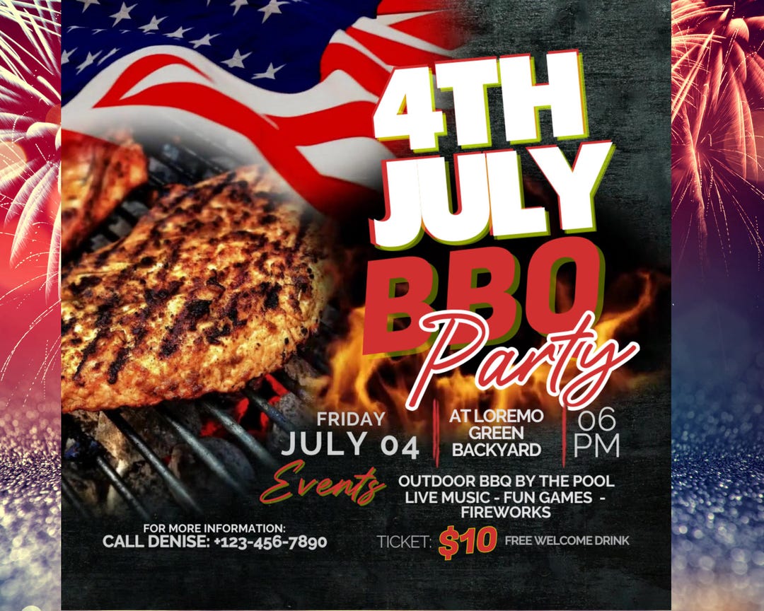 Editable 4th of July BBQ Invitation Video | Canva Template ...
