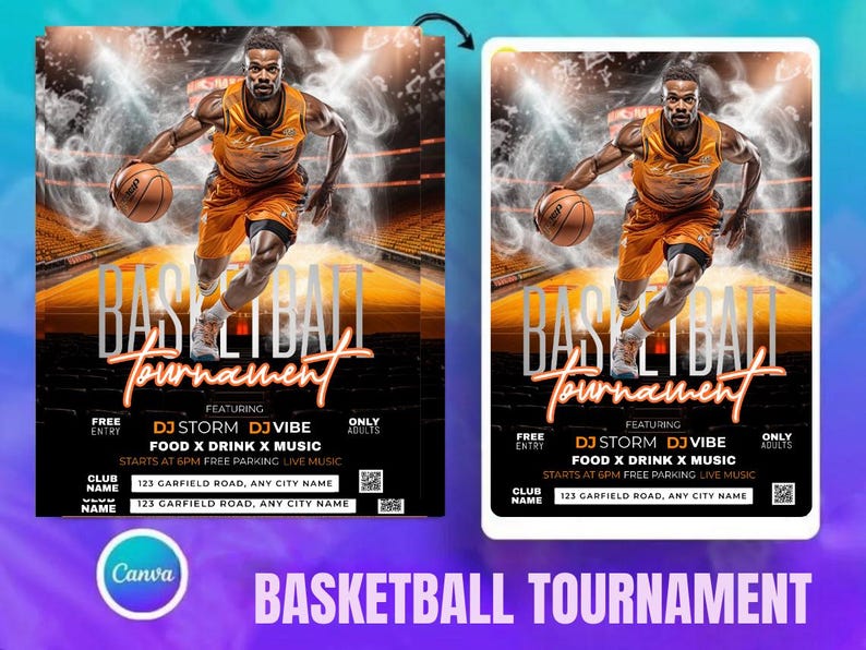 March Madness 2026 Basketball Flyer, Live Matches Invite, Non-stop Fun ...