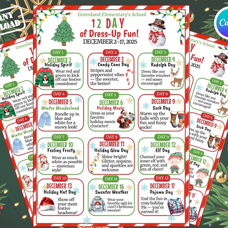 Canva Dress up Days - Etsy