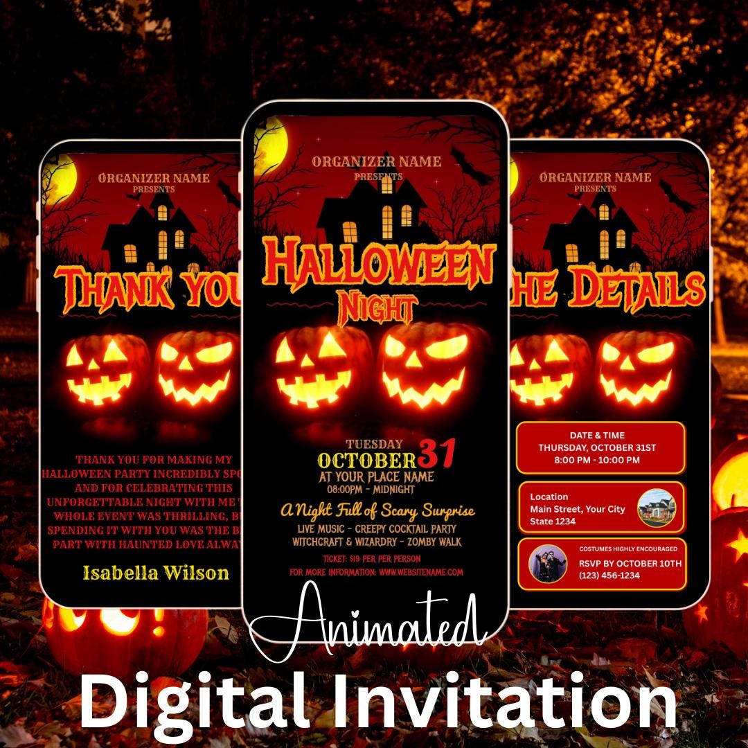 Editable Halloween Pumpkin Invitation | Spooky Pumpkin Theme | Free ...