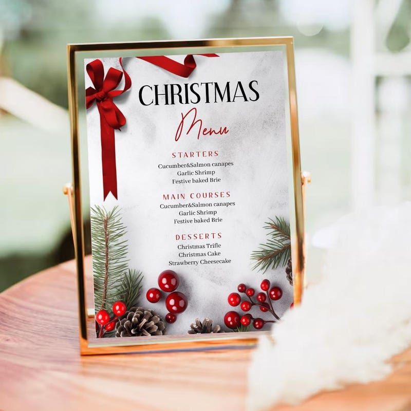 Christmas Program Menu - Etsy