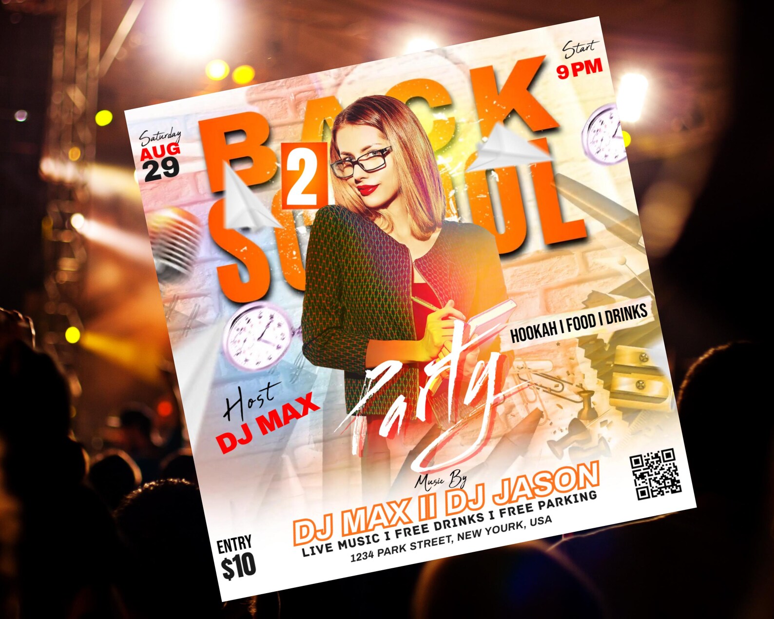 Back to School Party Flyer: Editable Canva Template (instant Download ...