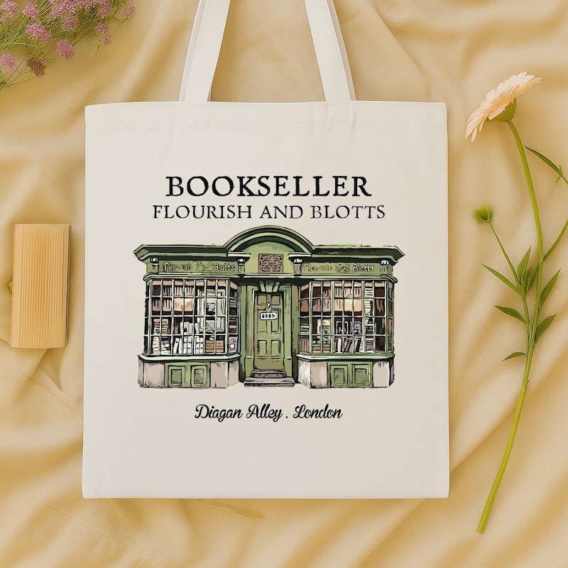 Vintage Bookstore Tote Bag - Etsy