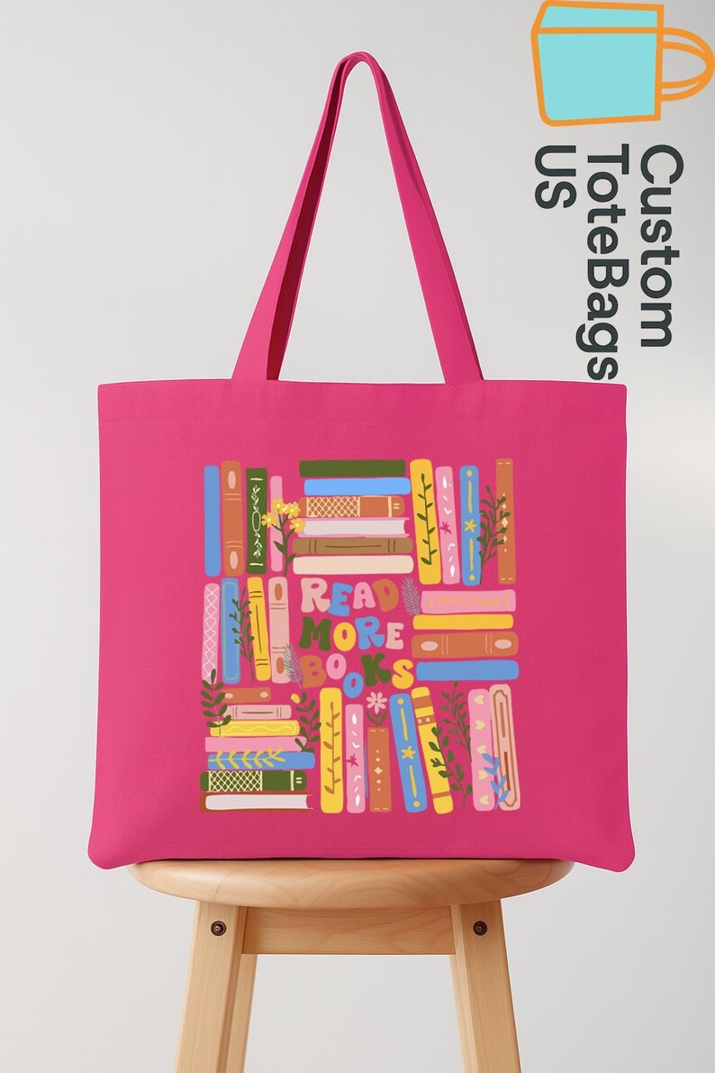 Read More Books Tote Bag, Book Lover Bag, Aesthetic Book Tote, Library ...
