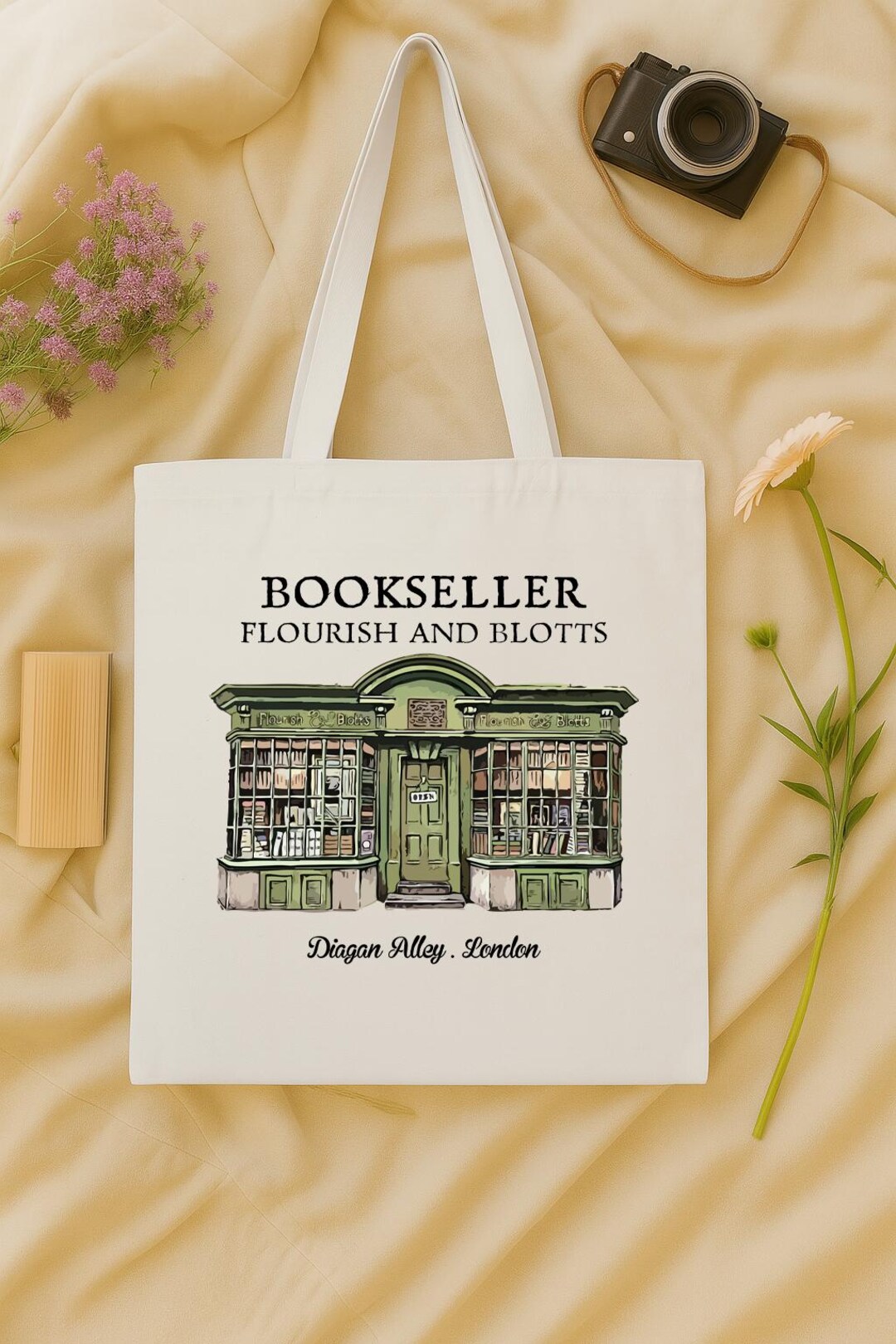 Bookseller Flourish and Blotts Tote Bag, Diagon Alley Bookshop Bag ...