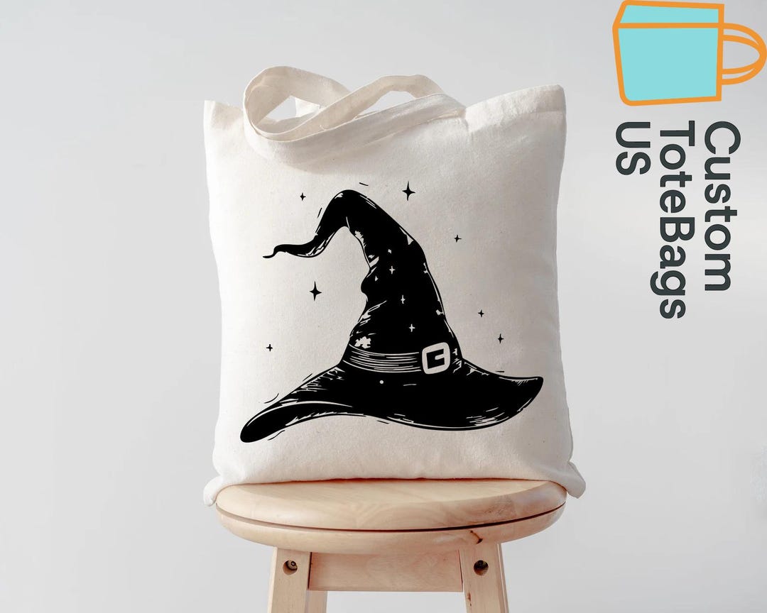 Witch Tote Bag, Funny Witch Hat Tote, Halloween Witch Bag, Witchy Gift ...