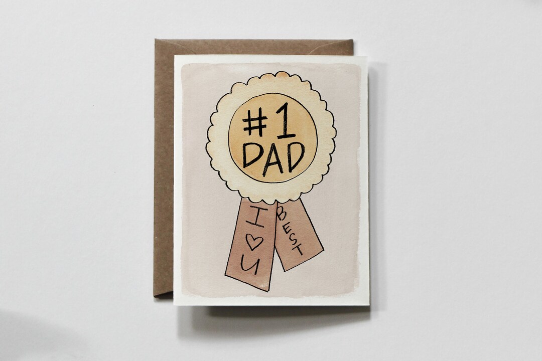 NUMBER ONE DAD | Father’s Day Greeting Card, Father’s Day Card, Best ...