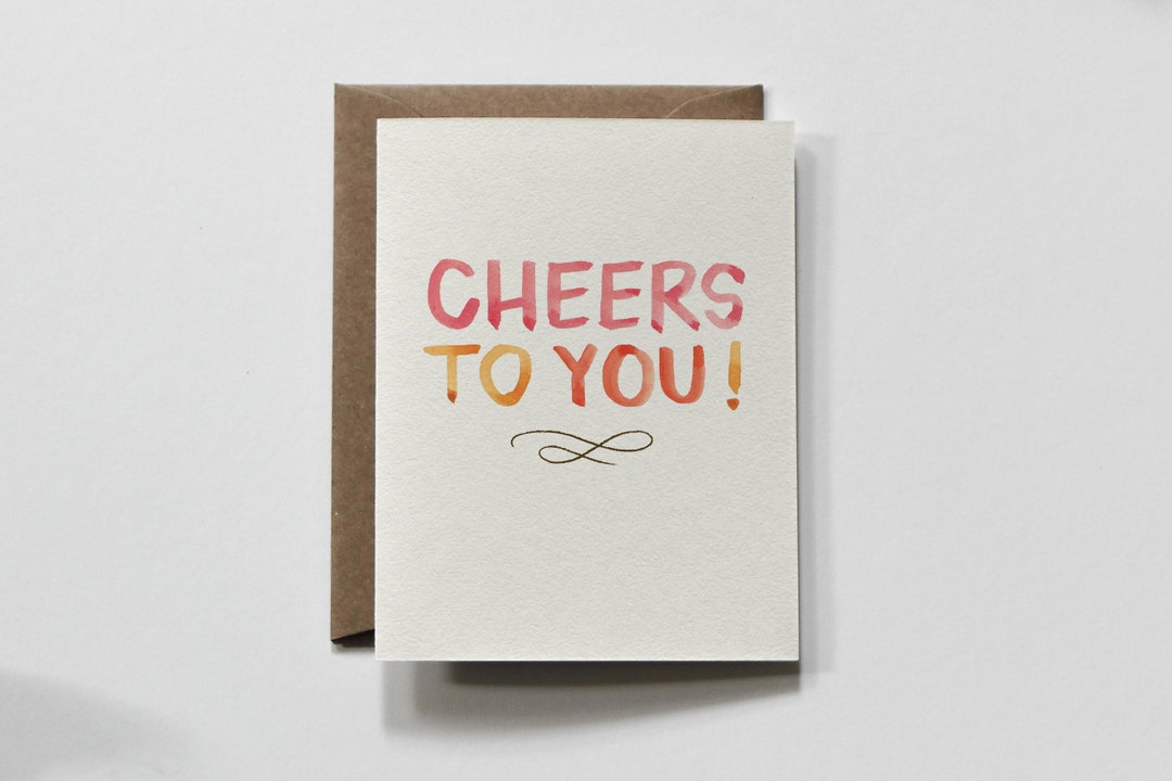 CHEERS TO YOU | Greeting Card, Congratulations Card, Cheers to You, Job ...