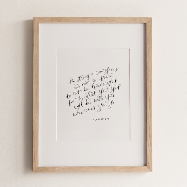 Joshua 1 9 Wall Art - Etsy