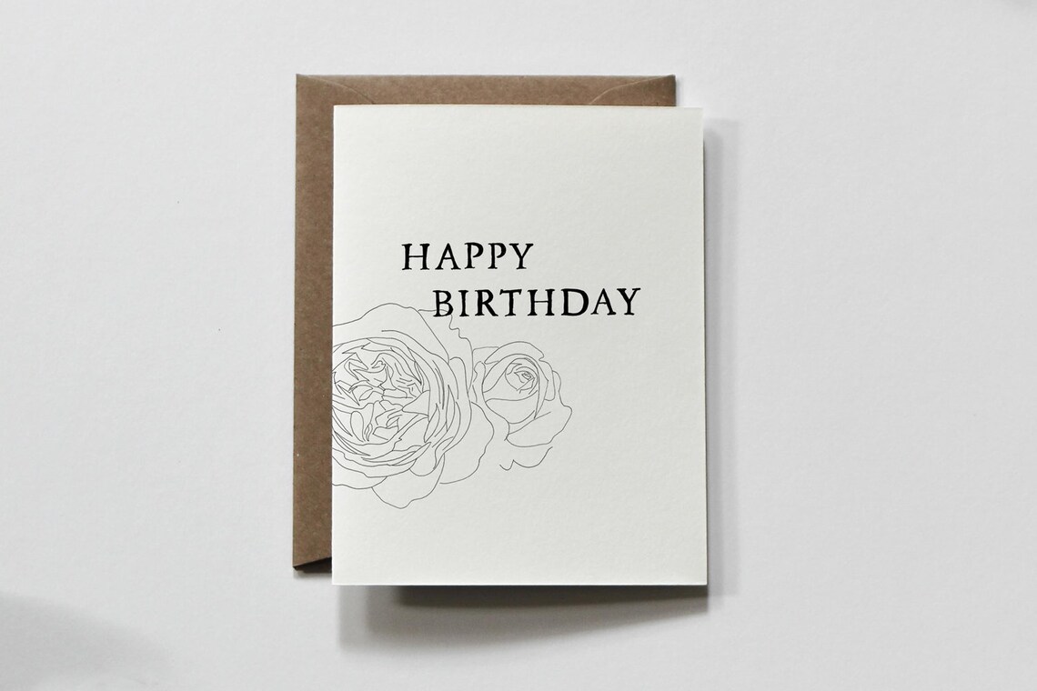 CLASSIC TYPE Birthday Greeting Card Birthday Celebration - Etsy
