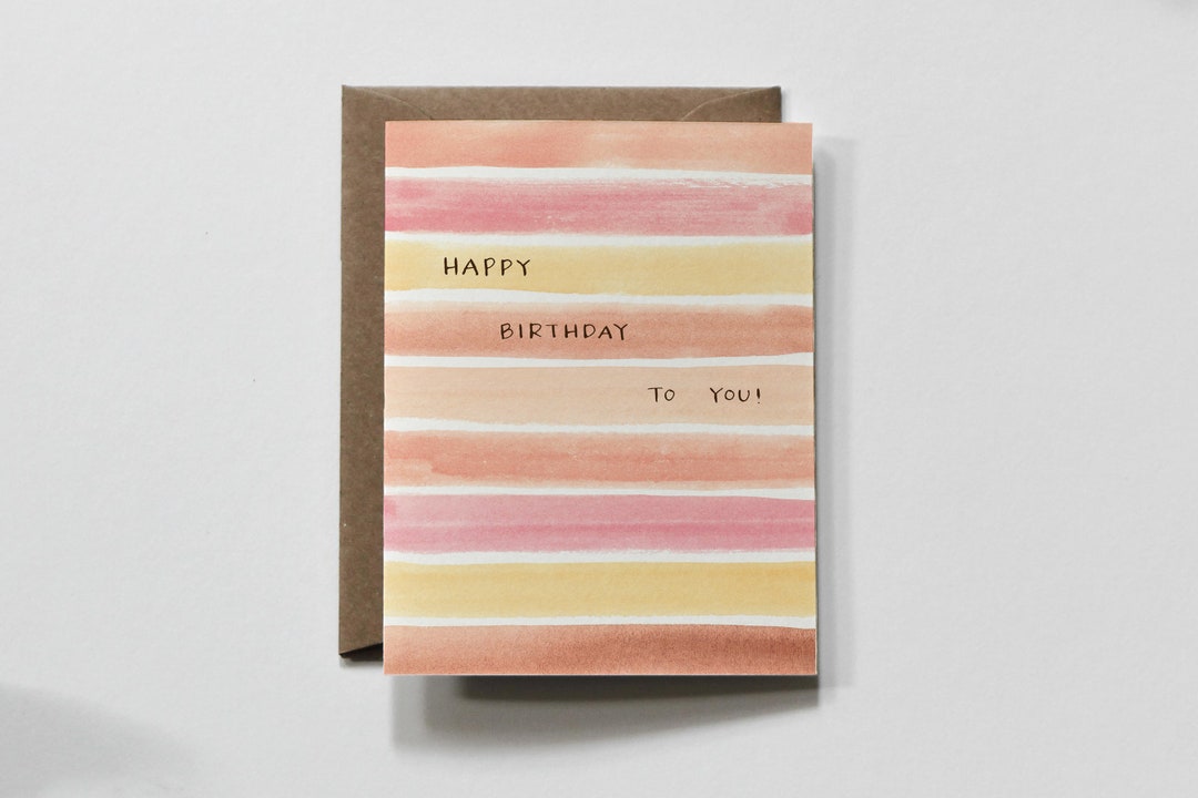 BIRTHDAY LINES | Birthday Greeting Card, Colorful Birthday Card, Bright ...
