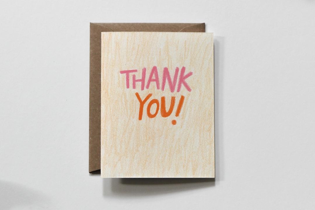 THANK YOU CAPS | Greeting Card, Thank You Greeting Card, Watercolor ...
