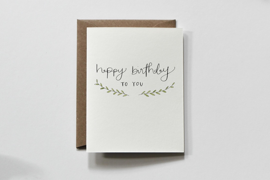 GREEN TO YOU | Birthday Greeting Card, Green Birthday Card, Birthday ...