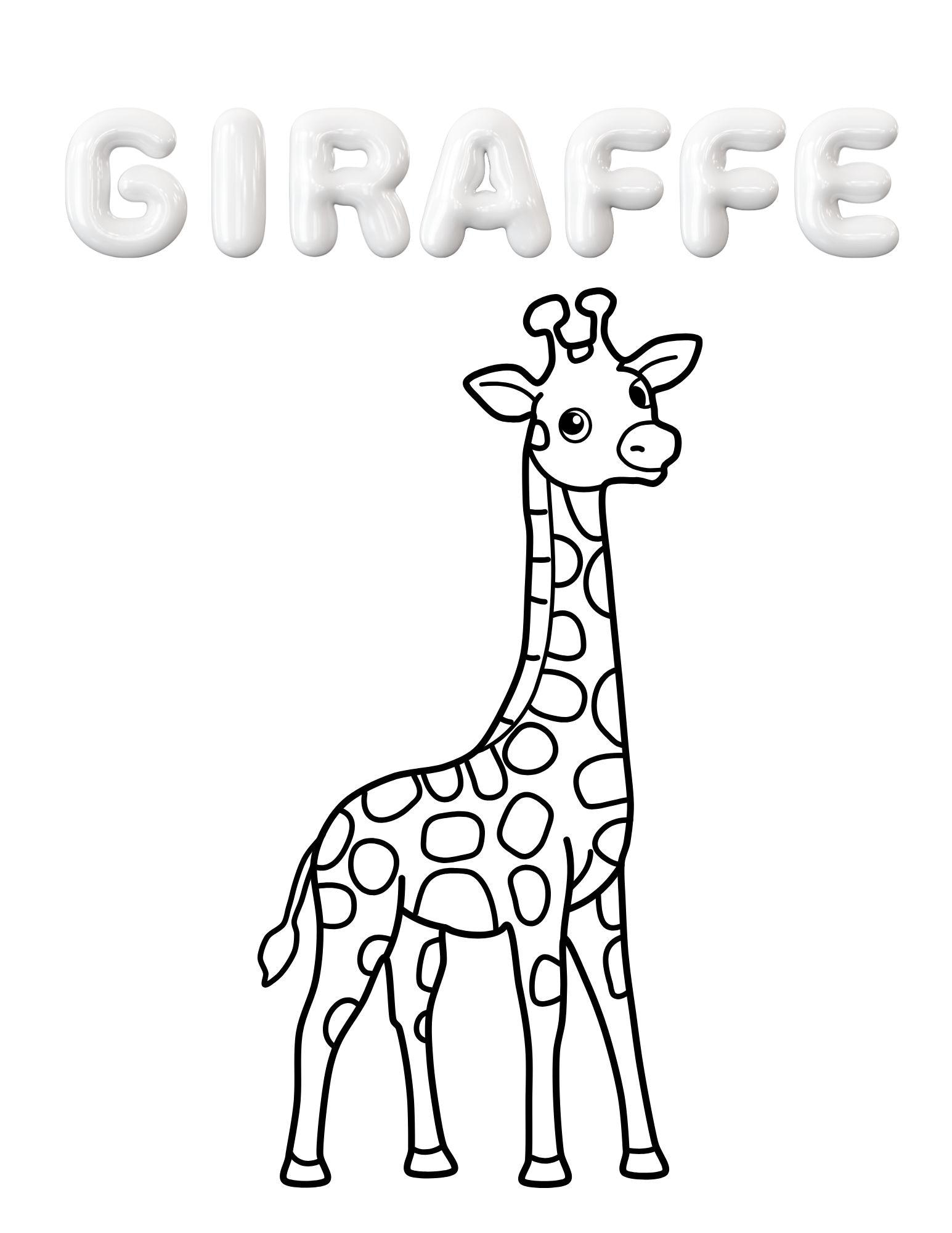 Coloring Page | Giraffe | Fun to Color - Etsy