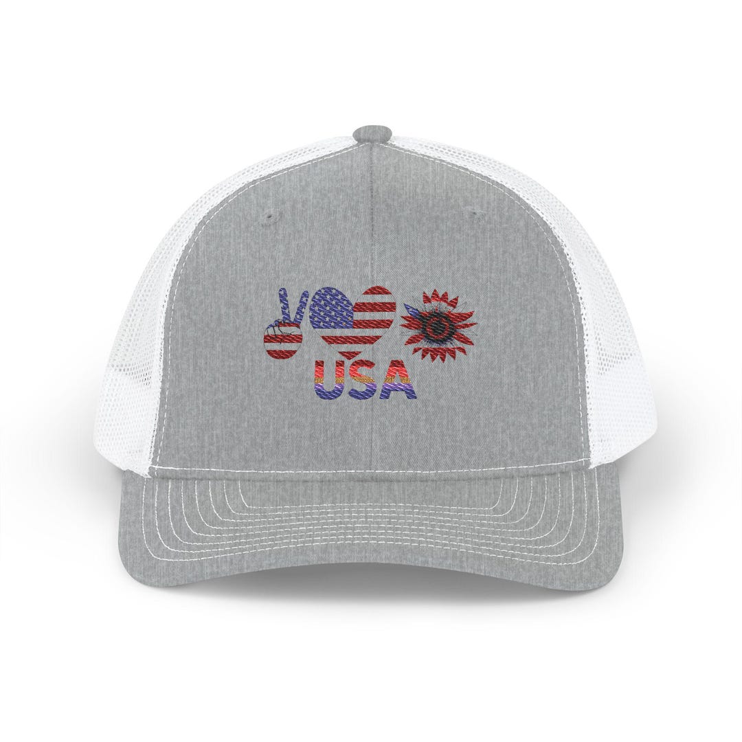 Patriotic 4th of July USA Embroidery Snapback Trucker Cap for ...