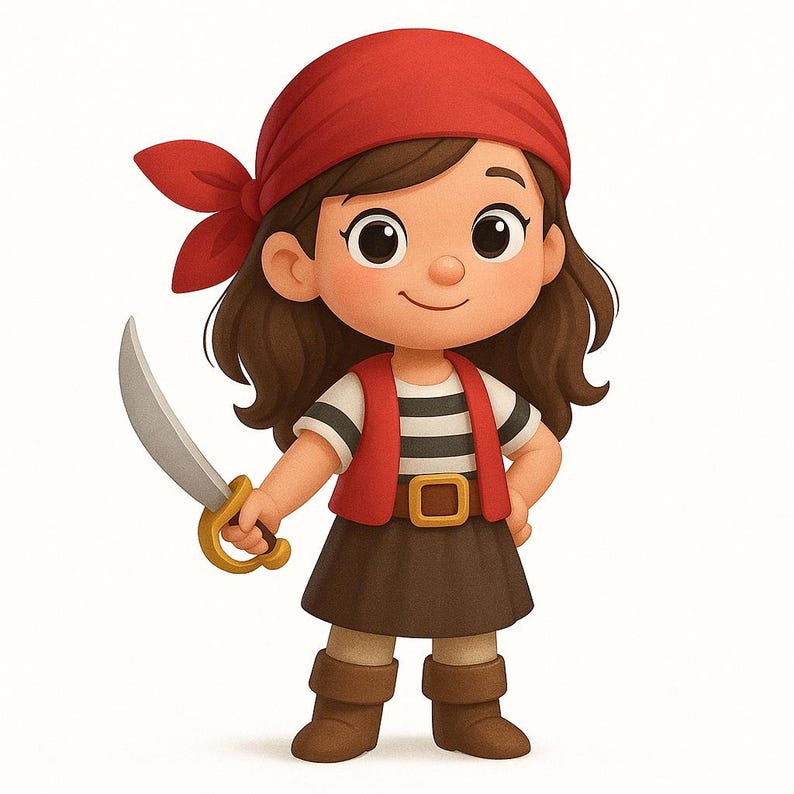 Lil' Wild Wonders Pirate Kids Clip Art Bundle | Cute Pirate Animals ...