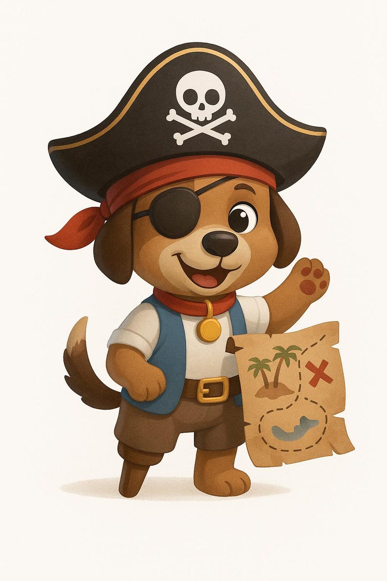Lil' Wild Wonders Pirate Kids Clip Art Bundle | Cute Pirate Animals ...