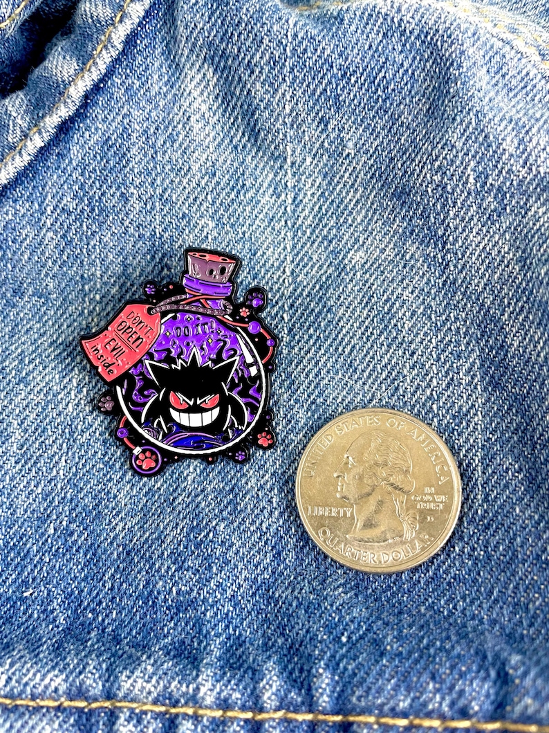 Gengar 1.5 Inch Enamel Pin - Etsy
