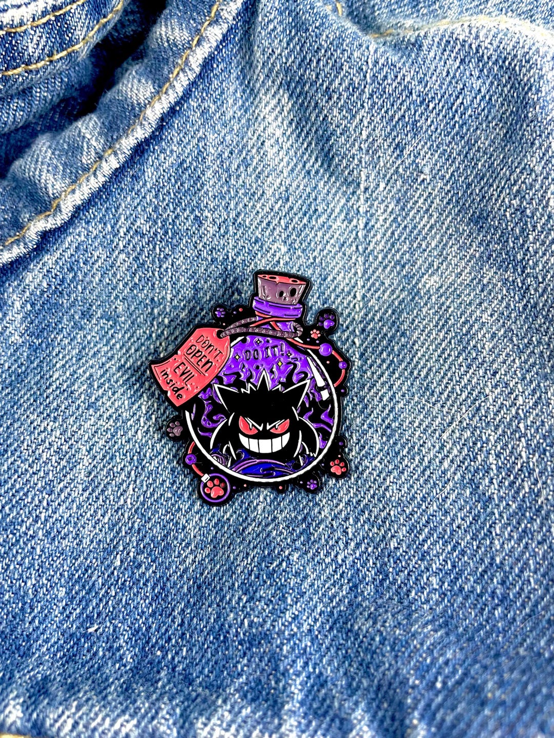 Gengar 1.5 Inch Enamel Pin - Etsy
