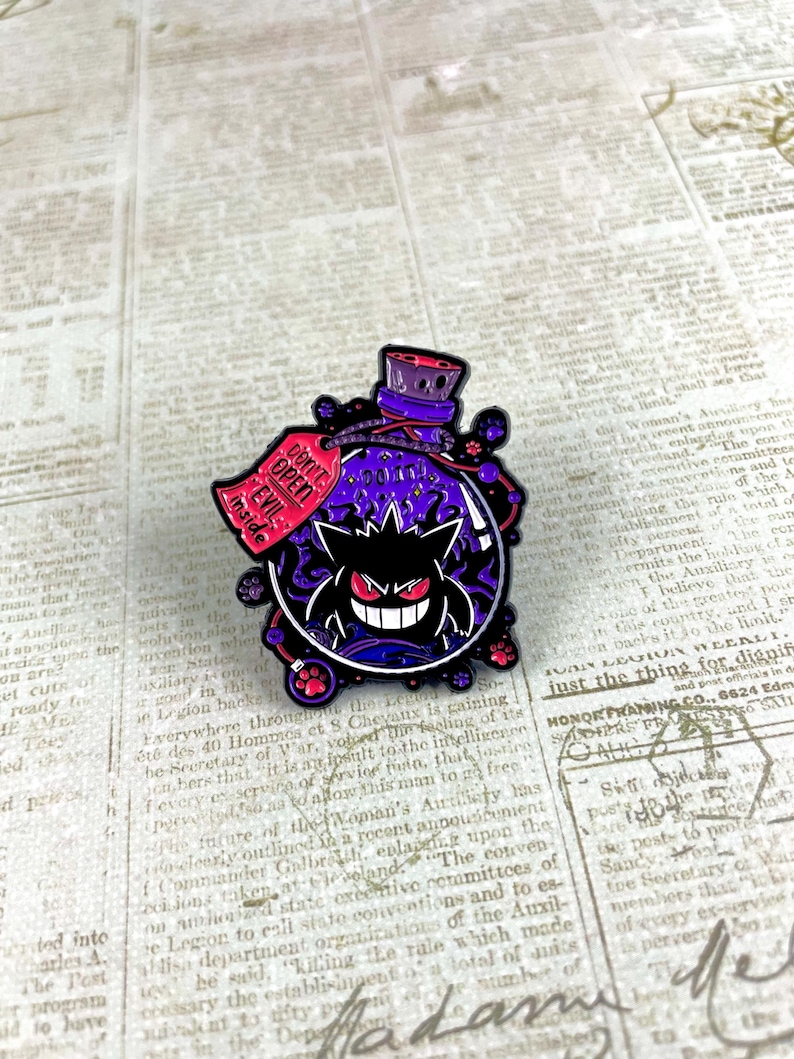 Gengar 1.5 Inch Enamel Pin - Etsy