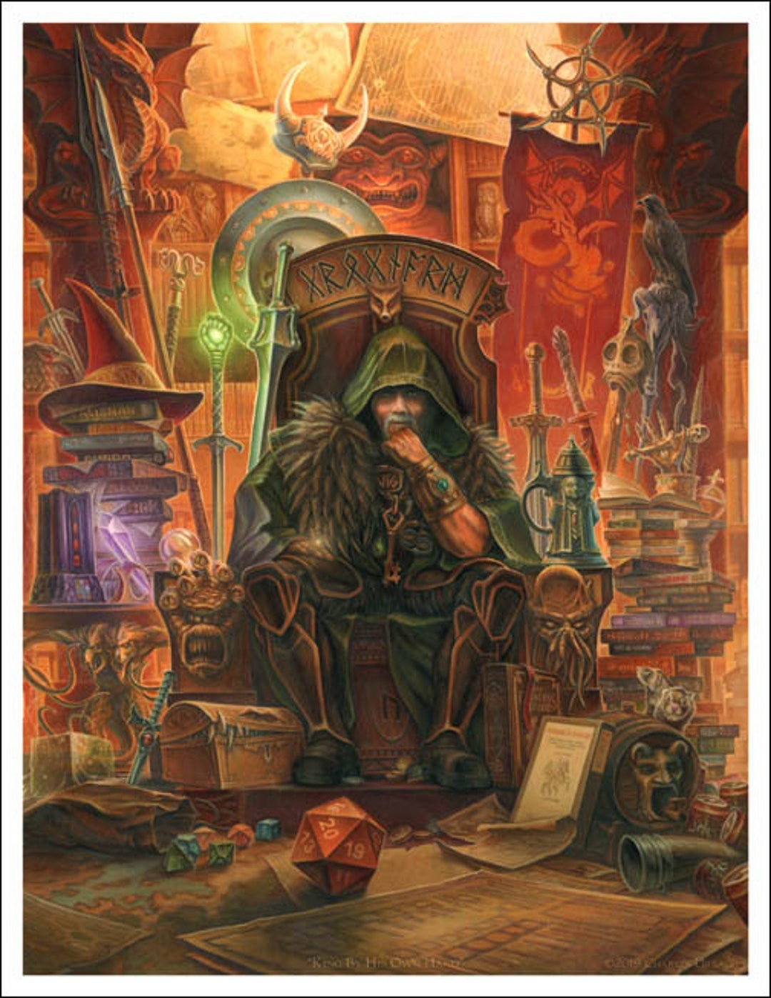 8.5" X 11" Fantasy Art Print 80's RPG Dungeon Master Poster Sign ...