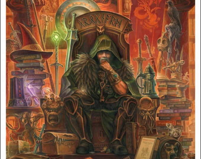 8.5" X 11" Fantasy Art Print 80's RPG Dungeon Master Poster Sign ...