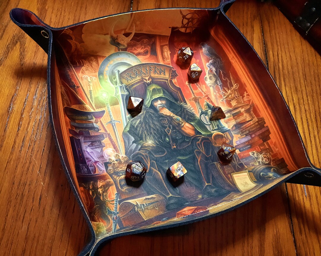 Flexible Gaming Dice Tray 10"x10" Dungeon Master DM Vintage RPG Fantasy ...