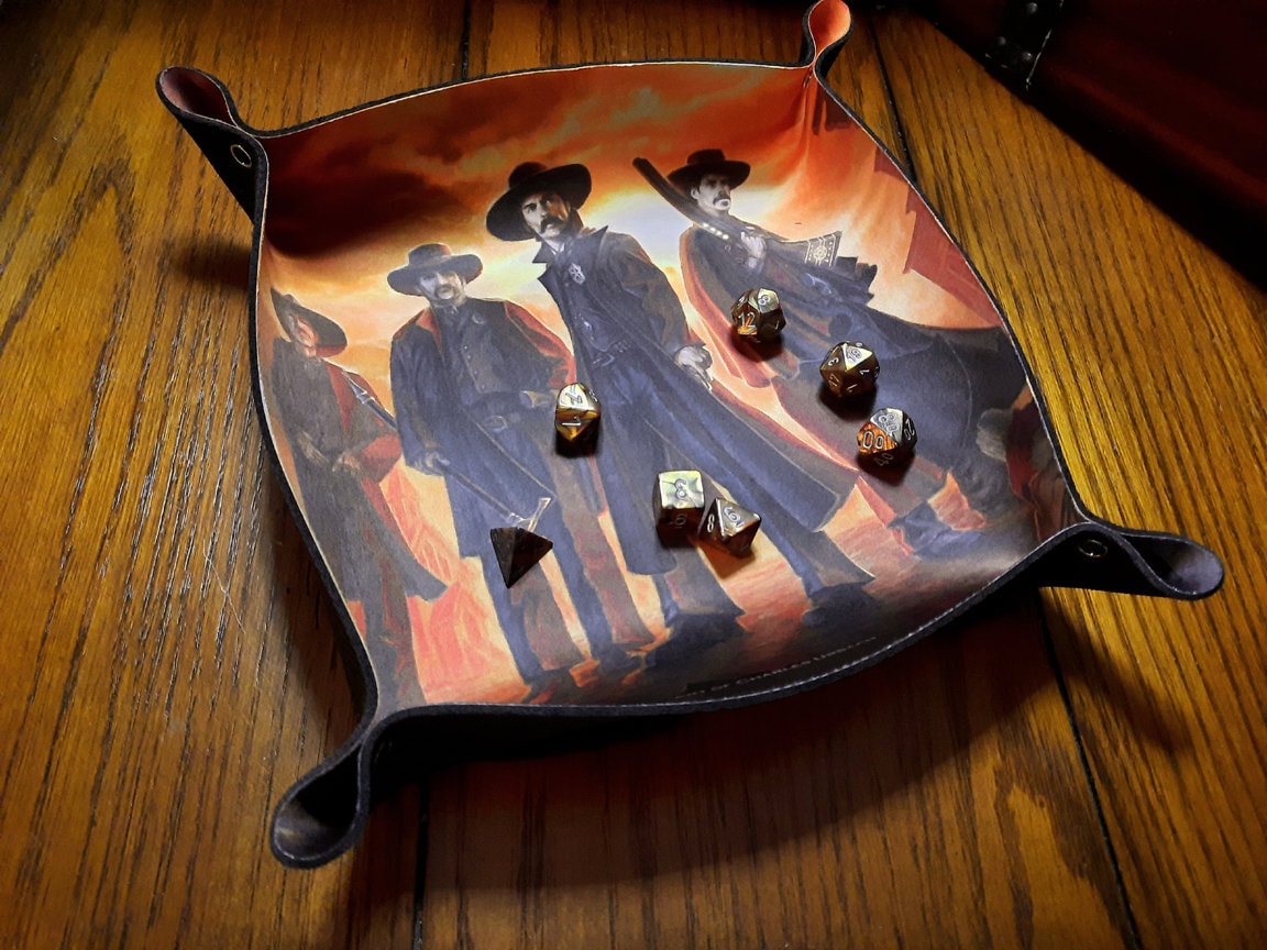 Flexible Gaming Dice Tray 10"x10" Doomtown Deadlands Tombstone ...