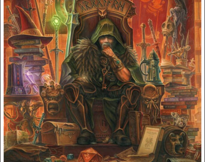 13x19 Fantasy Art Print 80's RPG Dungeon Master - Etsy