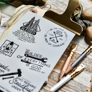 Manly #1 Bible Verse Waterproof Vinyl Sticker Decal Sheet - Etsy