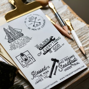 Manly #1 Bible Verse Waterproof Vinyl Sticker Decal Sheet - Etsy